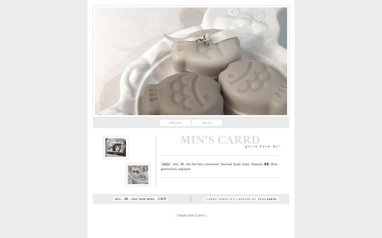 min's amino apps carrd